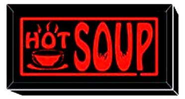 IS001-HSC - Illuminated Sign HOT SOUP